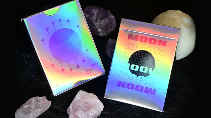 Moon (White Holo) Playing Cards - Freepost Magic